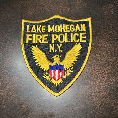 Vintage / Obsolete Fire Police Department Patch Lake Mohegan New York ...