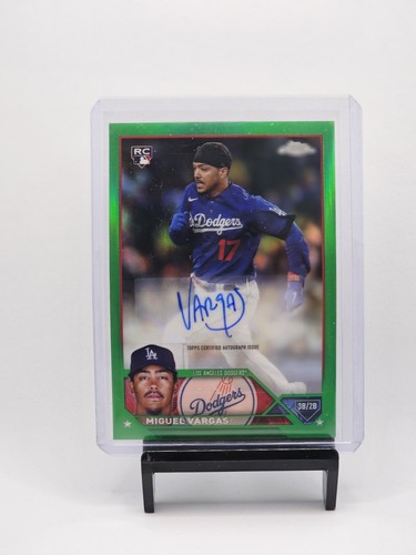 2023 Topps Chrome Miguel Vargas Green Auto /99 Rookie Card AC-MVA LA ...