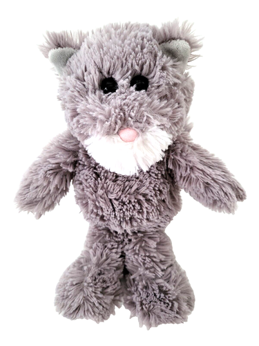 Ty KIT Cat Plush Attic Treasures Grey White Shaggy 9" Beanie Soft Toy ...