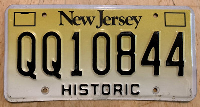 NEW JERSEY HISTORIC ANTIQUE AUTO HORSELESS CARRIAGE LICENSE PLATE " QQ ...
