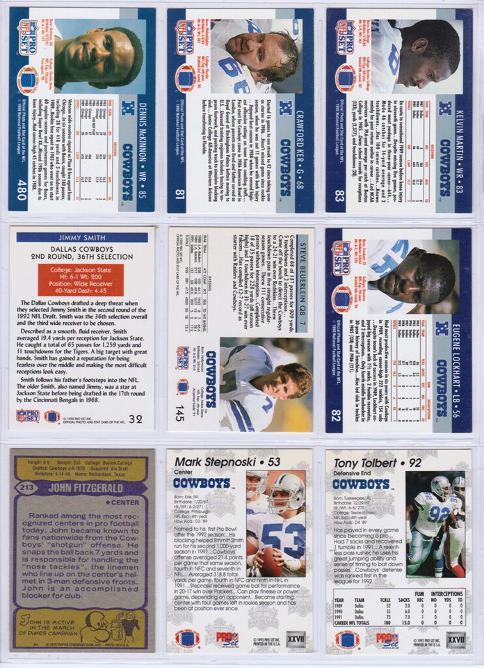 SIGNED TONY TOLBERT 1993 PRO SET FOOTBALL CARD AUTOGRAPHED COWBOYS | eBay