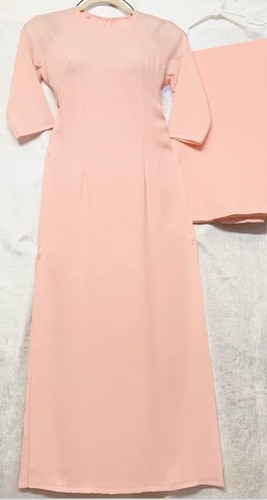 Ao Dai AT-332 SET Lua Chiffon Ao 4 Ta Quan 2 Lop Size XL Pants Included | eBay