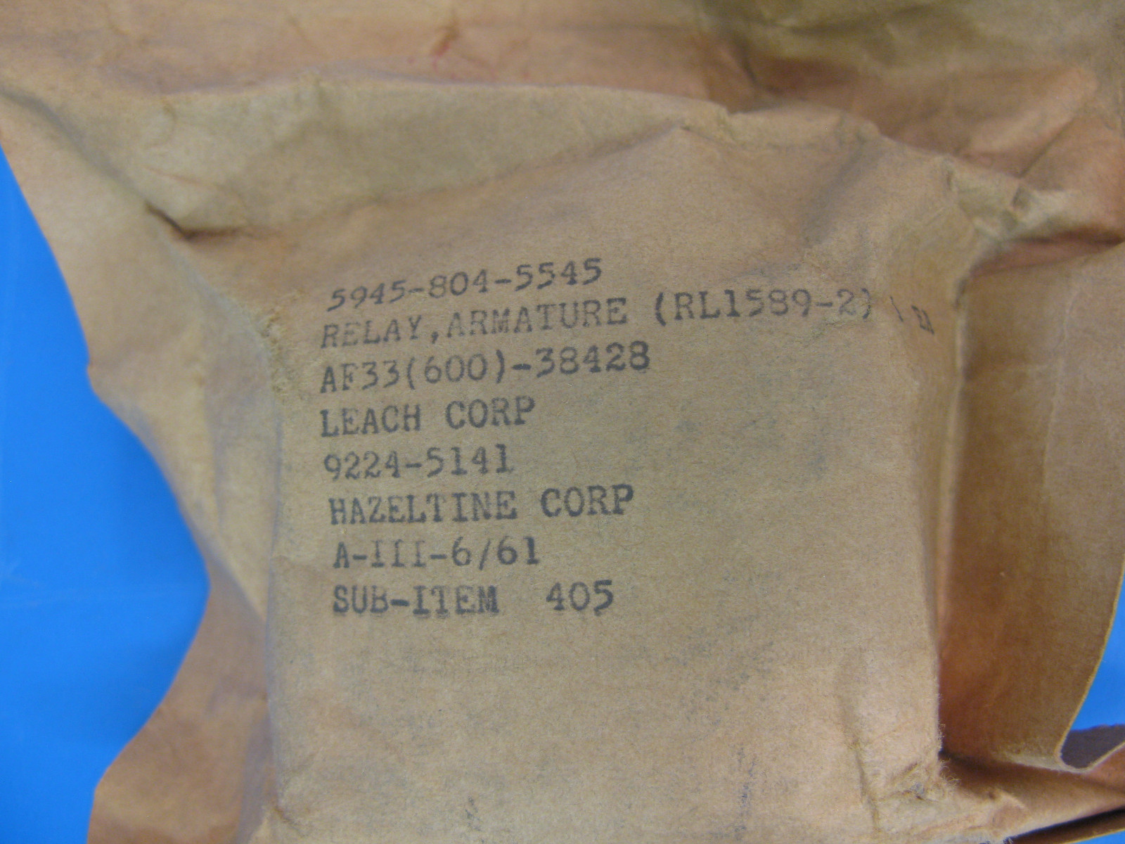 9224-5141 LEACH MIL-SPEC RELAY, 10 AMP, 4 PDT, CLASS B8, SEALED, COIL ...