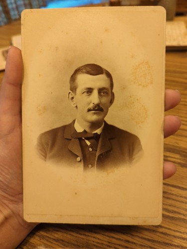 Antique Cabinet Card Man Gentleman Photo Victorian Portrait Medina New ...