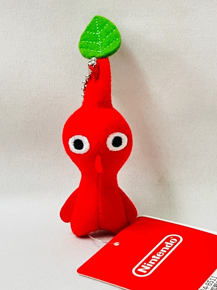 Pikmin Keychain Mascot / Red Pikmin Flower 10cm blue Stuffed Plush Doll ...
