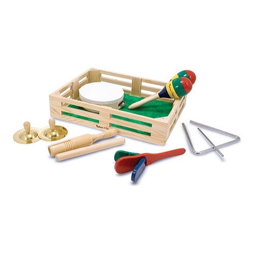 Melissa & Doug Band-in-a-Box Clap! Clang! Tap! - 10-Piece Musical ...