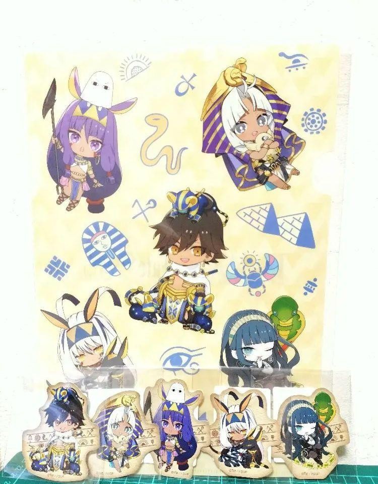 Fate FGO Clear File Acrylic Stand Ramses Egypt Sticker Limited Set of 5 ...