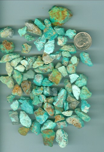 81 Grams of Natural American Turquoise Rough Nevada Turquoise Fox Mine ...