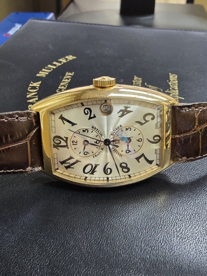 Franck Muller Master Banker 6850 MB 18K Rose Strap Watch. Nice. B/P. | eBay