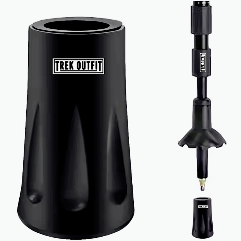 Trek Outfit Compass Survival Hiking Stick - Rubber Boot Tips ...