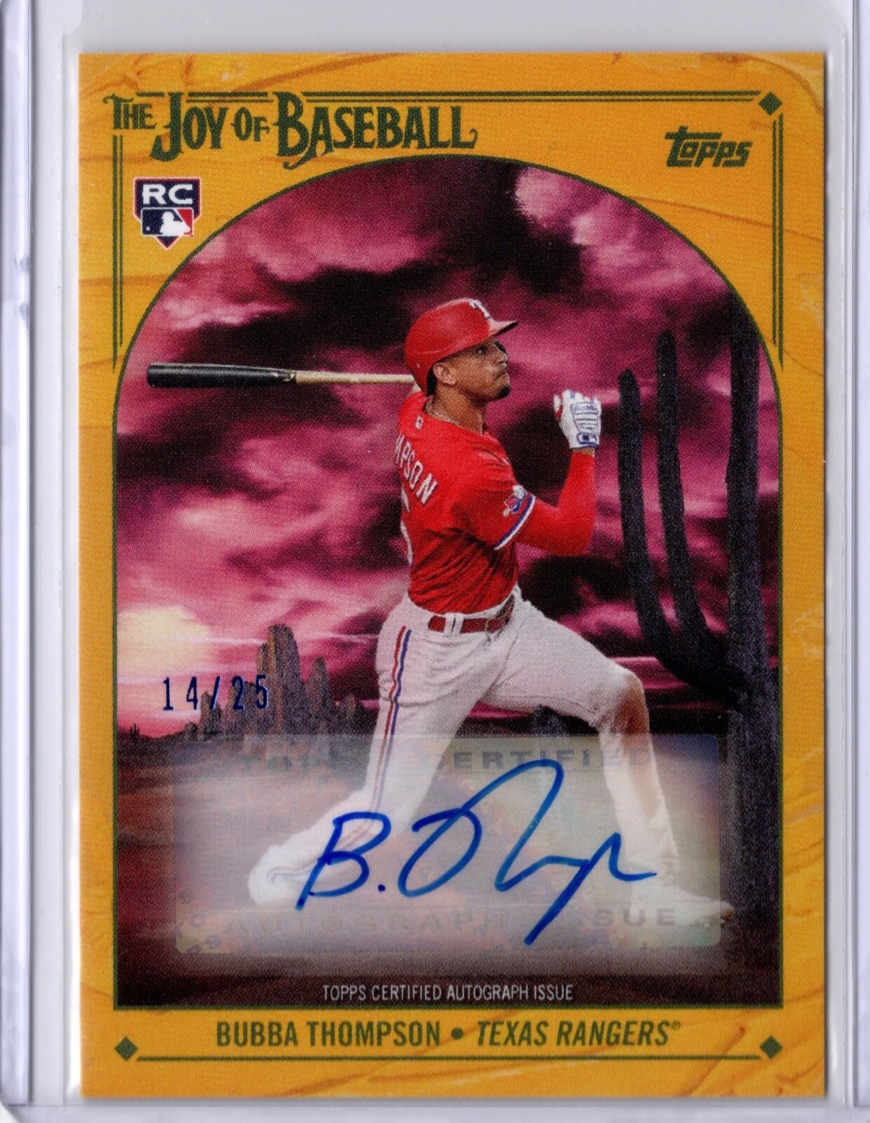 2023 Topps X Bob Ross The Joy of Baseball /25 Bubba Thompson #33E ...