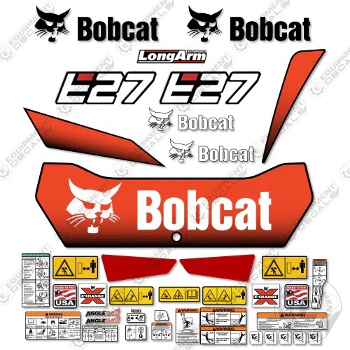 Fits Bobcat E27 Decal Kit (2020) Mini Excavator Decals - 7 YEAR 3M ...