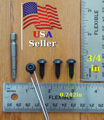 4 Anti Theft Security License Plate Screws Ford Cars Tamper Resistant ...