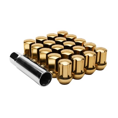 Function and Form: Steel Lug Nuts w/ Lock Kit 12x1.25 - Gold Chrome | eBay