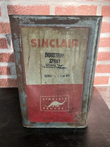 SINCLAIR SQUARE DDT Industrial Spray 5 GALLON MOTOR OIL CAN, SINCLAIR ...