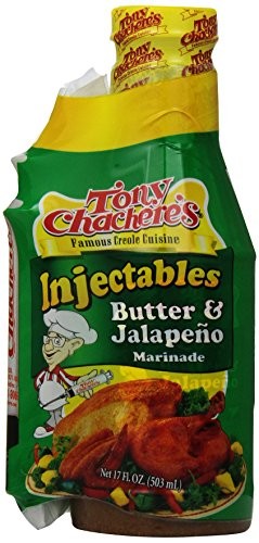 Tony Chachere Butter & Jalapeno Injectable Marinades with Injector, 17 ...