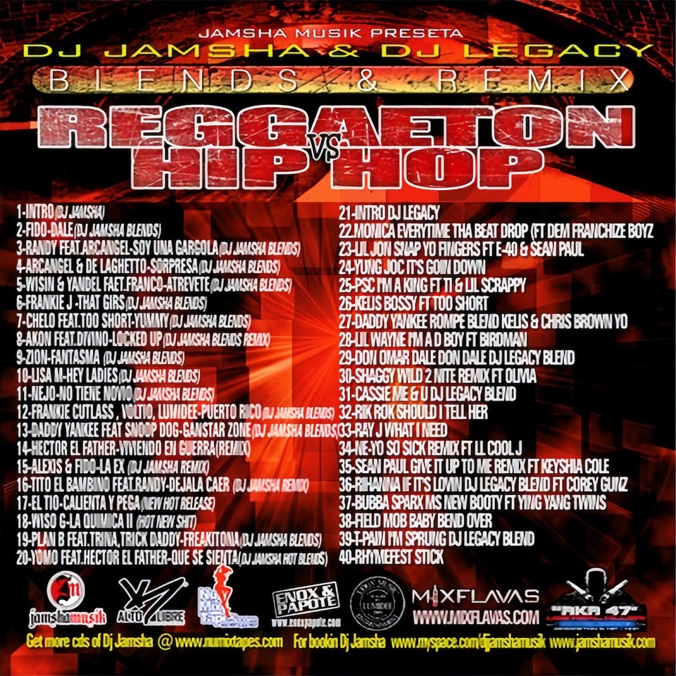 DJ JAMSHA & DJ LEGACY REGGAETON VS HIP HOP 2006 NYC MIXTAPE MIX CD | eBay