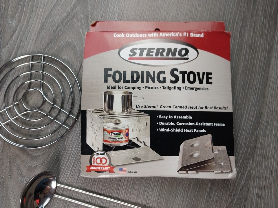 Sterno Single Burner Folding Stove Camping Picnics Tailgating ...