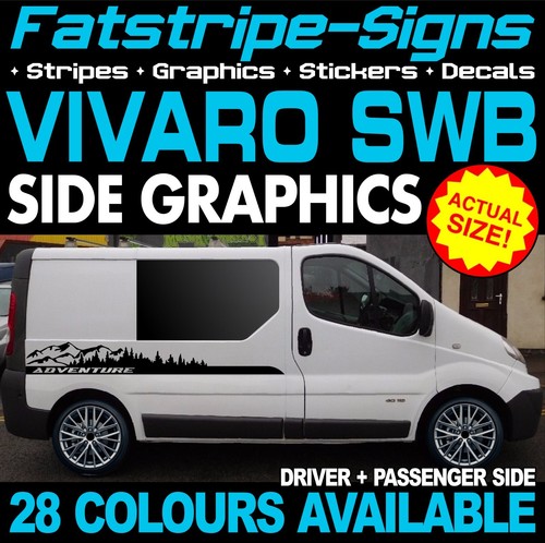 to fit VAUXHALL VIVARO SWB GRAPHICS STICKERS STRIPES DECALS CAMPER VAN ...