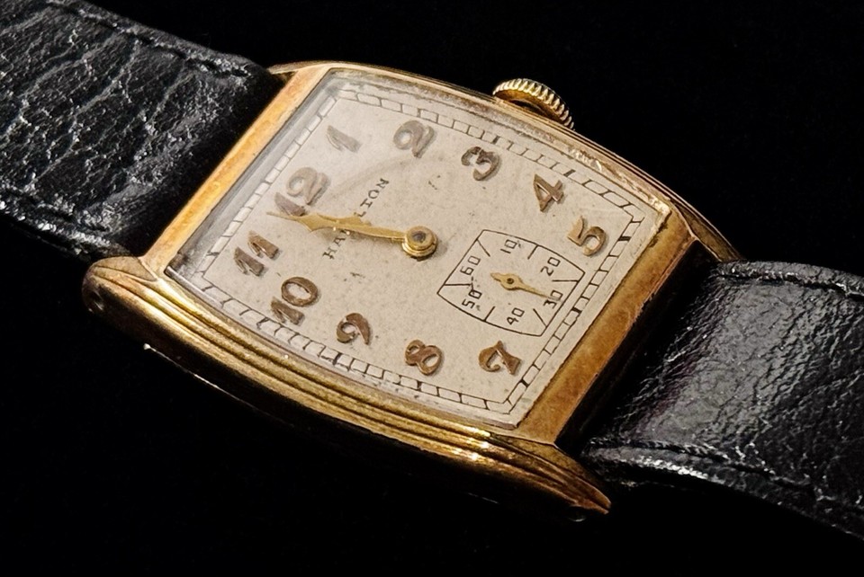 Vintage Hamilton Webster 987-F Tank Watch 14k Gold Filled 27mm MCM ...