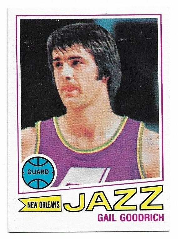 GAIL GOODRICH 1977-78 Topps Basketball card #77 New Orleans Jazz NR MT ...