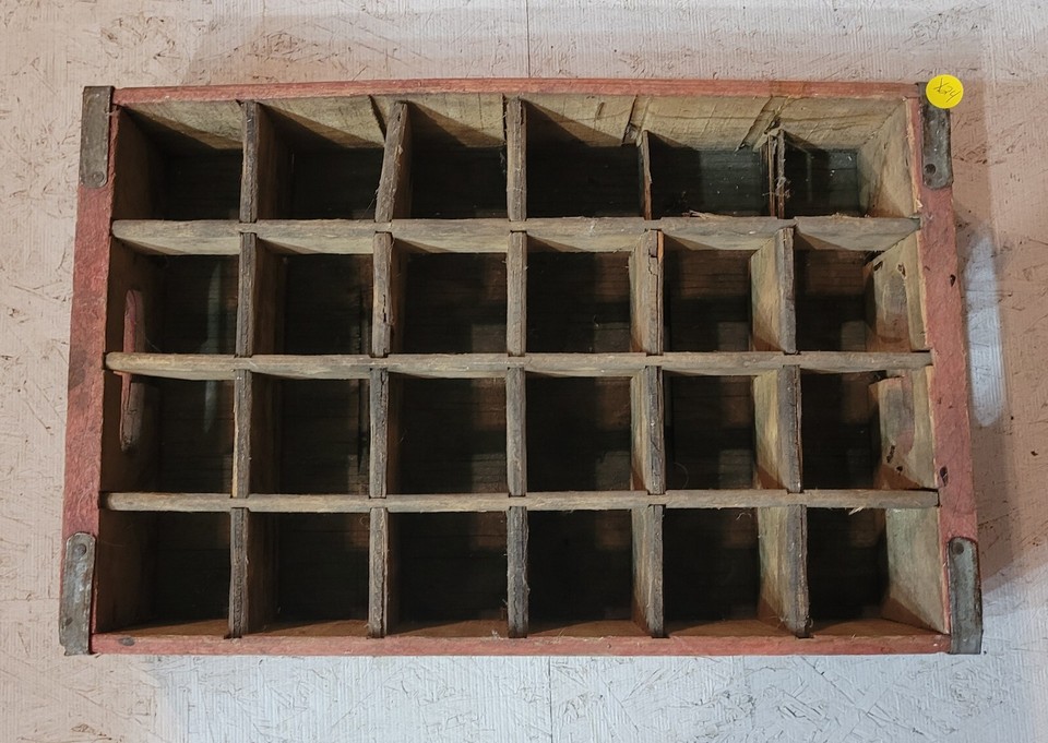 Vintage Coca-Cola Wooden Crate, 24 Bottles, some divider damage- X24 | eBay