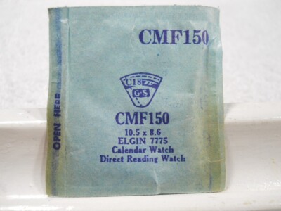 GS CMF150 Calendar Watch Crystal Fit Elgin 7775 7778 - 10.5 x 8.6 mm ...