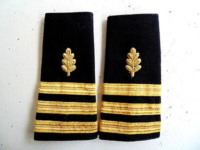 USN NAVY O-5 COMMANDER SERVICE DRESS SLIP-ON EPAULET SHOULDER SLIDE ...