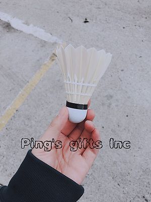 Religent Sport White Goose Feather Birdies Shuttlecocks Badminton Balls ...