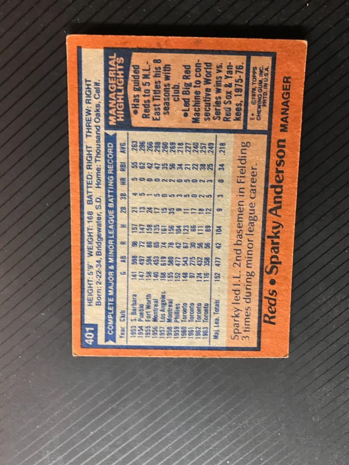 1978 Topps Baseball Cards Singles 401-726 Complete Your set You U Pick ...