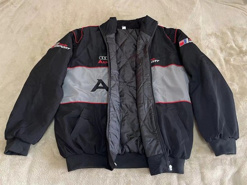 Unisex Adult F1 Racing Jacket, Audi Jacket Black,Ebroidered Cotton ...