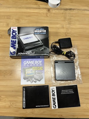 Nintendo Game Boy Advance SP AGS-101 GBA Console Graphite - Complete ...