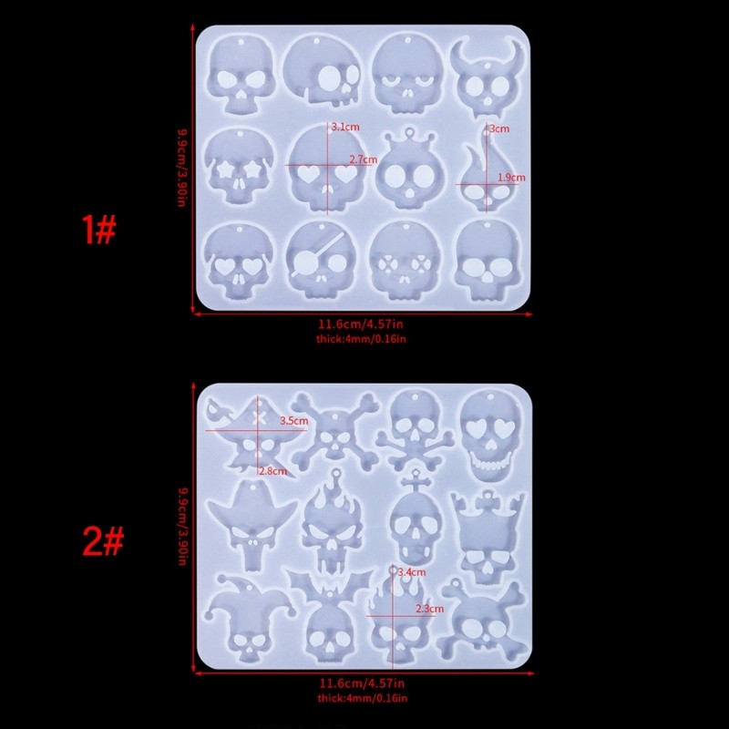Silicone Earring Molds Featuring Skull Designs for Hobbyists and ...