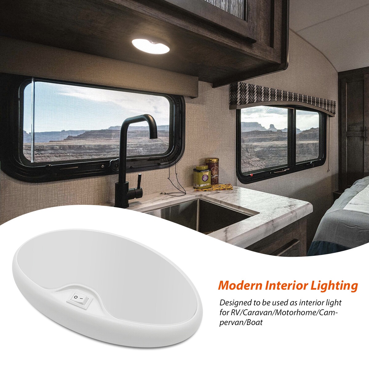 12V LED Light Caravan Motorhome Campervan Interior Ceiling Wall Porch ...