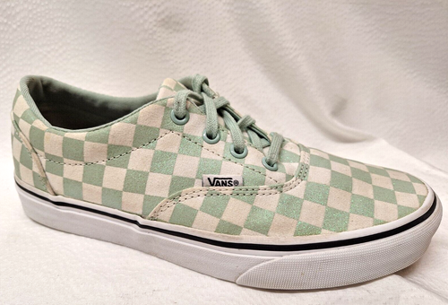Vans Checkerboard Metallic Mint Green Woman's Size 8 Sneaker Skate ...