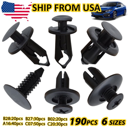 Auto Rivets Retainer Panel Bumper Hood Door Fastener Car Trim Clips ...