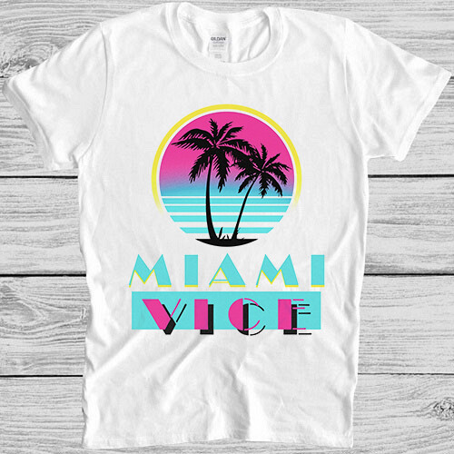 Miami Vice Funny Movie Unisex Gamer Cult Movie Music Cool Gift Tee T ...