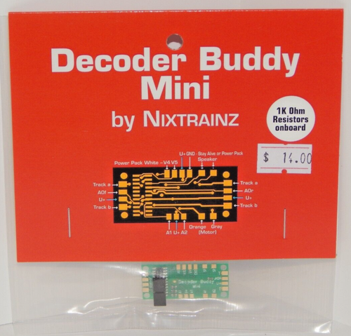NixTrainz Decoder Buddy Mini Main Board 1K Ohm for 8 Output Decoders ...