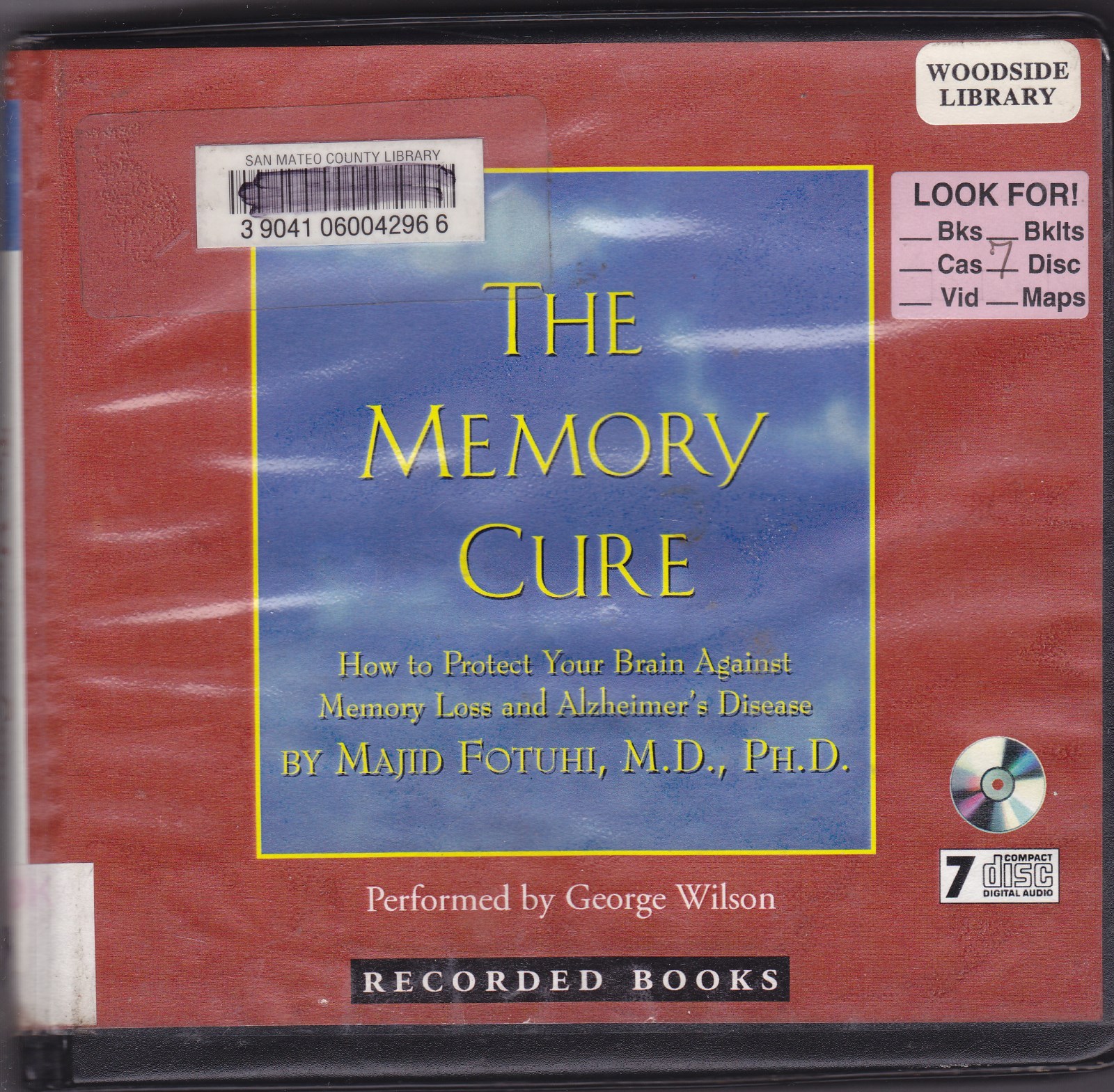 The Memory Cure by Majid Fotuhi, MD, PhD (2004, CD, Unabridged) Fight ...