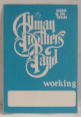 ALLMAN BROTHERS - GREGG - VINTAGE ORIGINAL CLOTH CONCERT TOUR BACKSTAGE ...