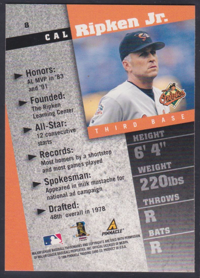 1998 Pinnacle Inside - #8 Baltimore Orioles for sale online | eBay
