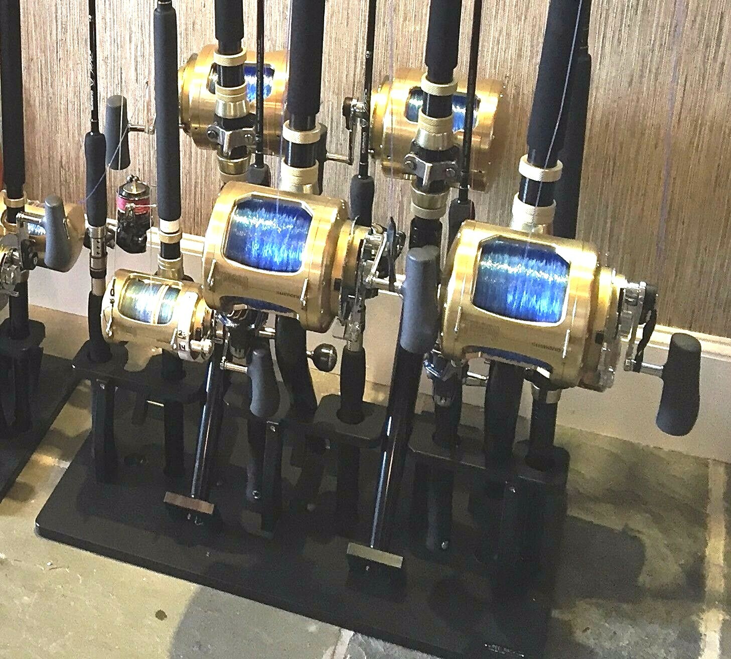 Curved Butt Rod Holder For 5 Plus A Standard Rod Rack For 11 Big Game ...