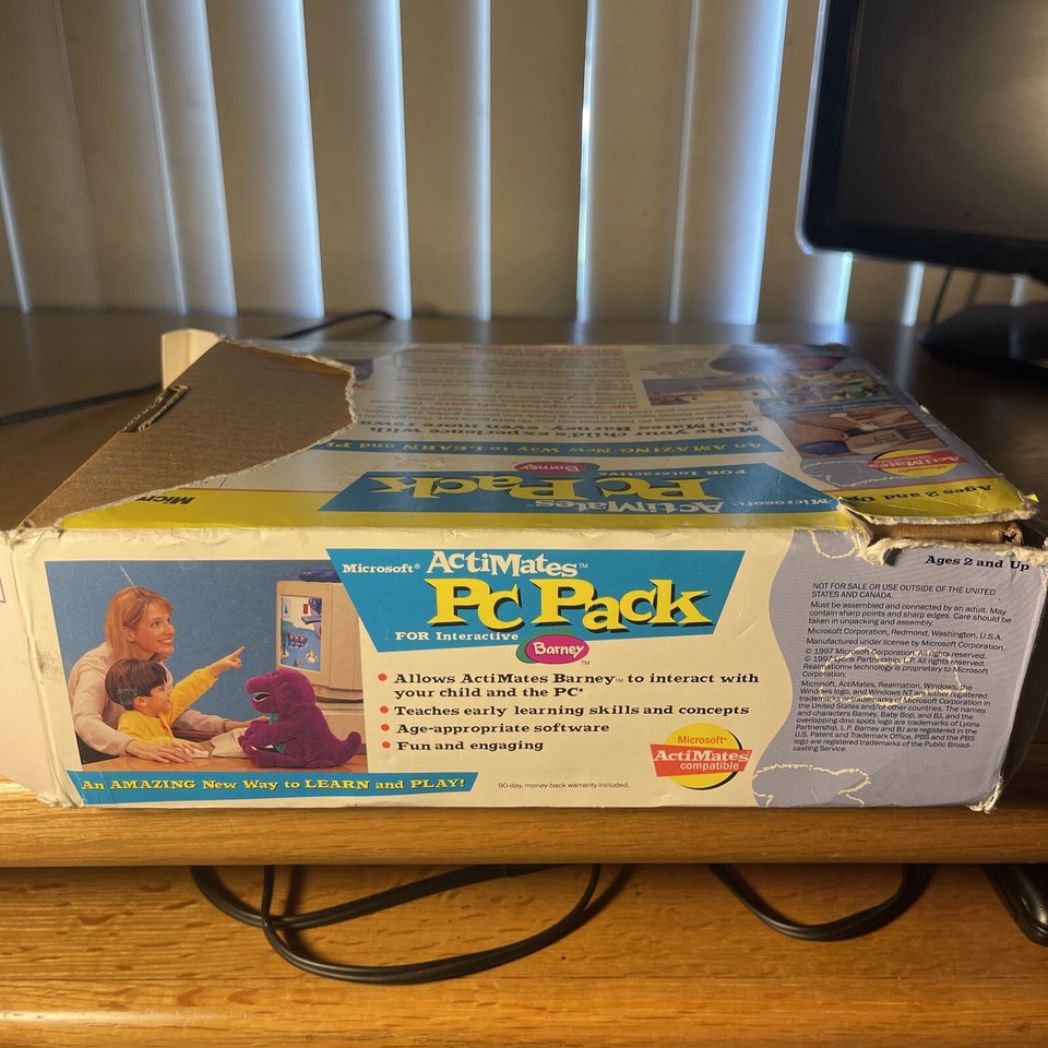 Microsoft ActiMates 1997 Interactive Barney Dinosaur PC Pack CD-ROM ...