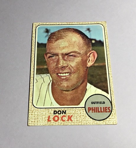 Don Lock 1968 Topps Baseball #59 No Creases Phillies | eBay