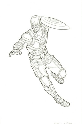 Captain America Original Art Steve Kurth INFINITY WAR DESTINY ARRIVES ...