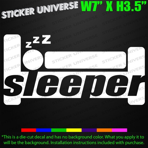 SLEEPER Funny Tuner JDM Car Window Decal Bumper Sticker Mod Modded Hot ...