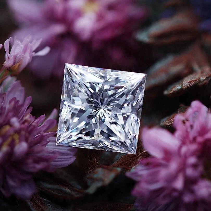 1 Ct Princess Cut Lab Grown Loose Diamond Natural D Color VVS1 Clarity ...