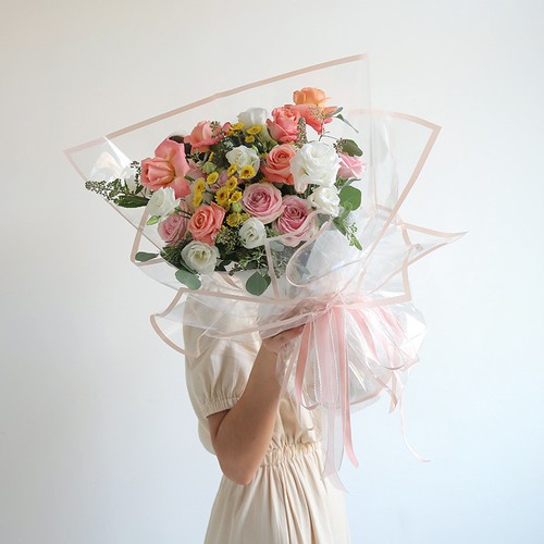 Colored Edge Clear Wrapping Paper Florist Gift Wrap Plastic Pa``f | eBay