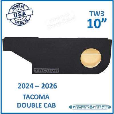 Toyota Tacoma Double Cab 2024-2026 10" TW3 Ground Shaker Subwoofer ...