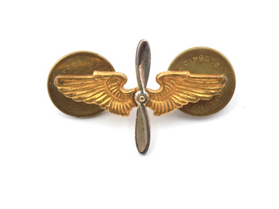 Original WWII US Army Air Force Pilot Collar Insignia | eBay